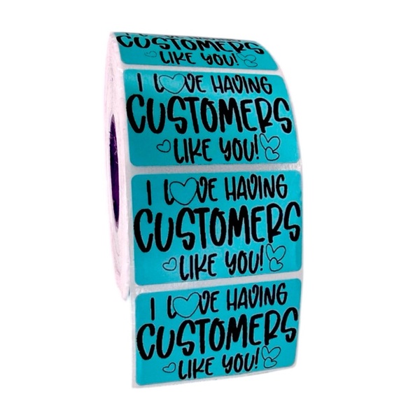 Stickeraft | Office | I Love Having Customers Like You Stickers Label ...